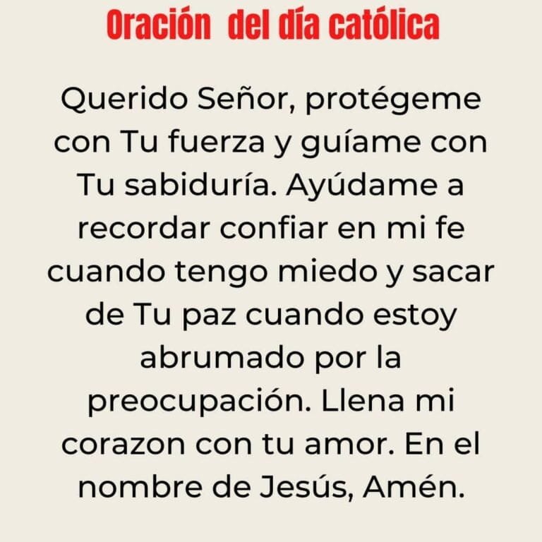Oración Del Día Católica La Oración Diaria
